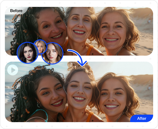 Multiple Face Swap Online Free: Reface Group Photo Faces